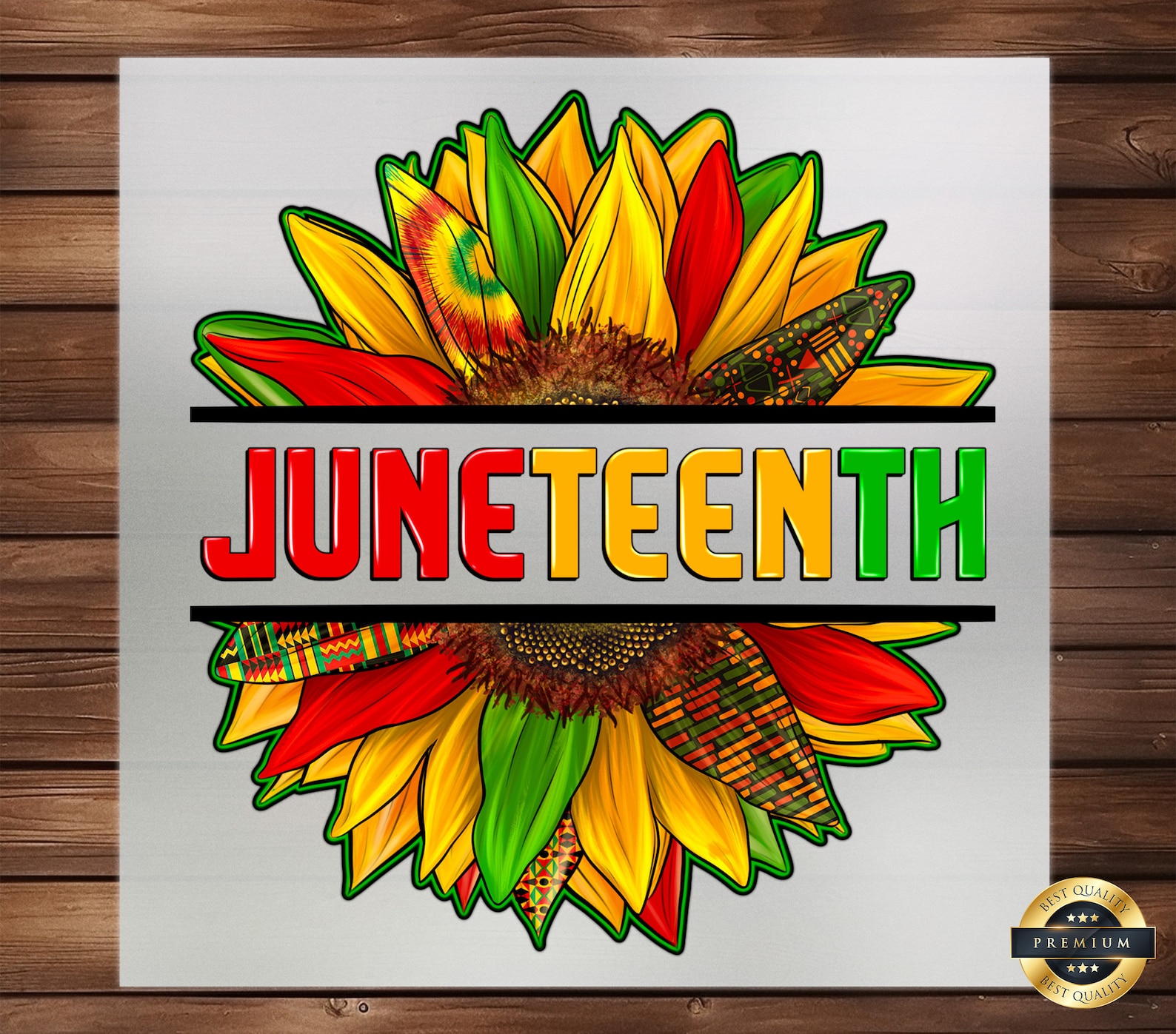 Juneteenth Sunflower DTF Transfer: African American History Design - Etsy