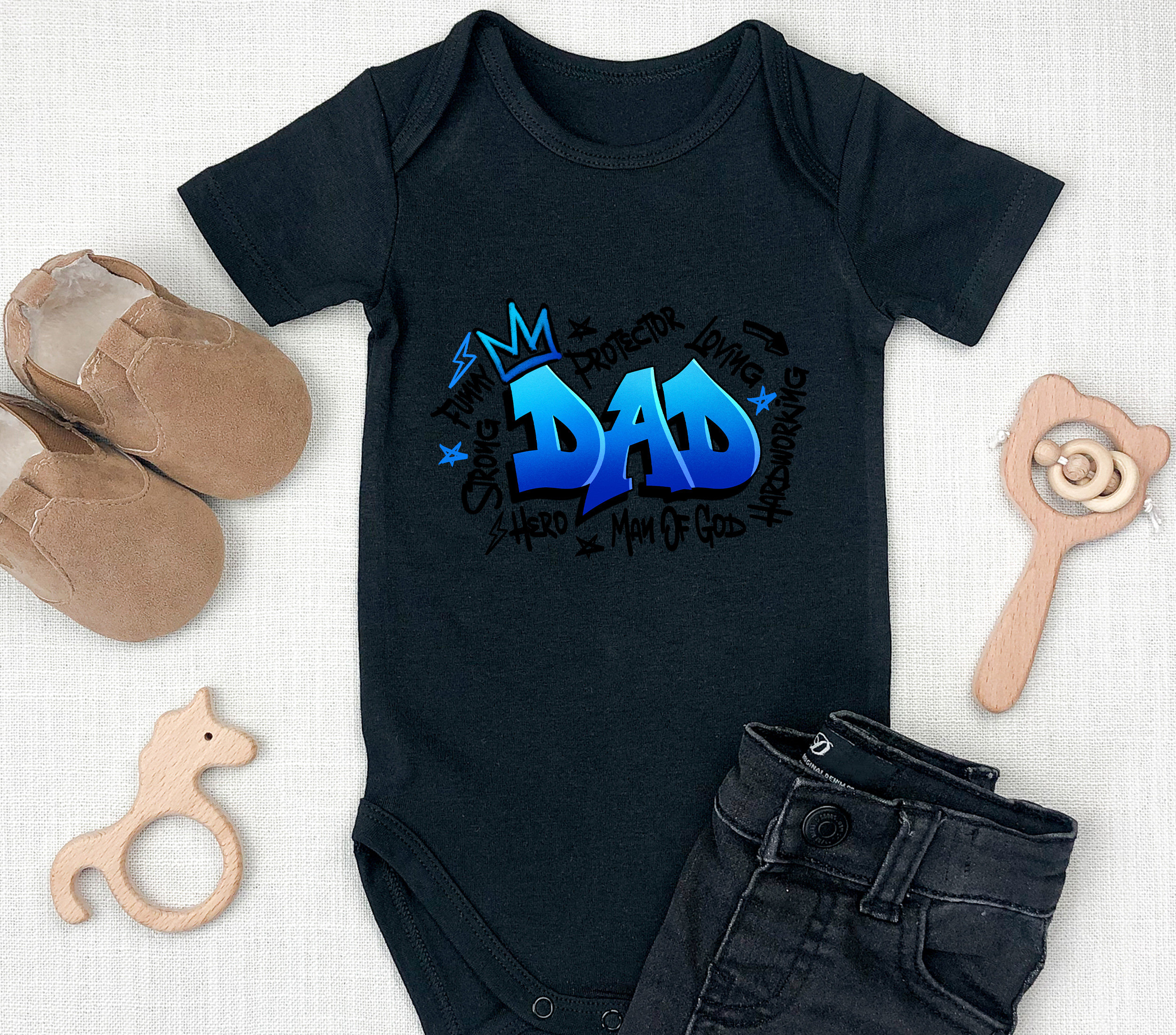 Dad Graffiti DTF Transfer: Urban Father's Day Iron-on Decal - Etsy