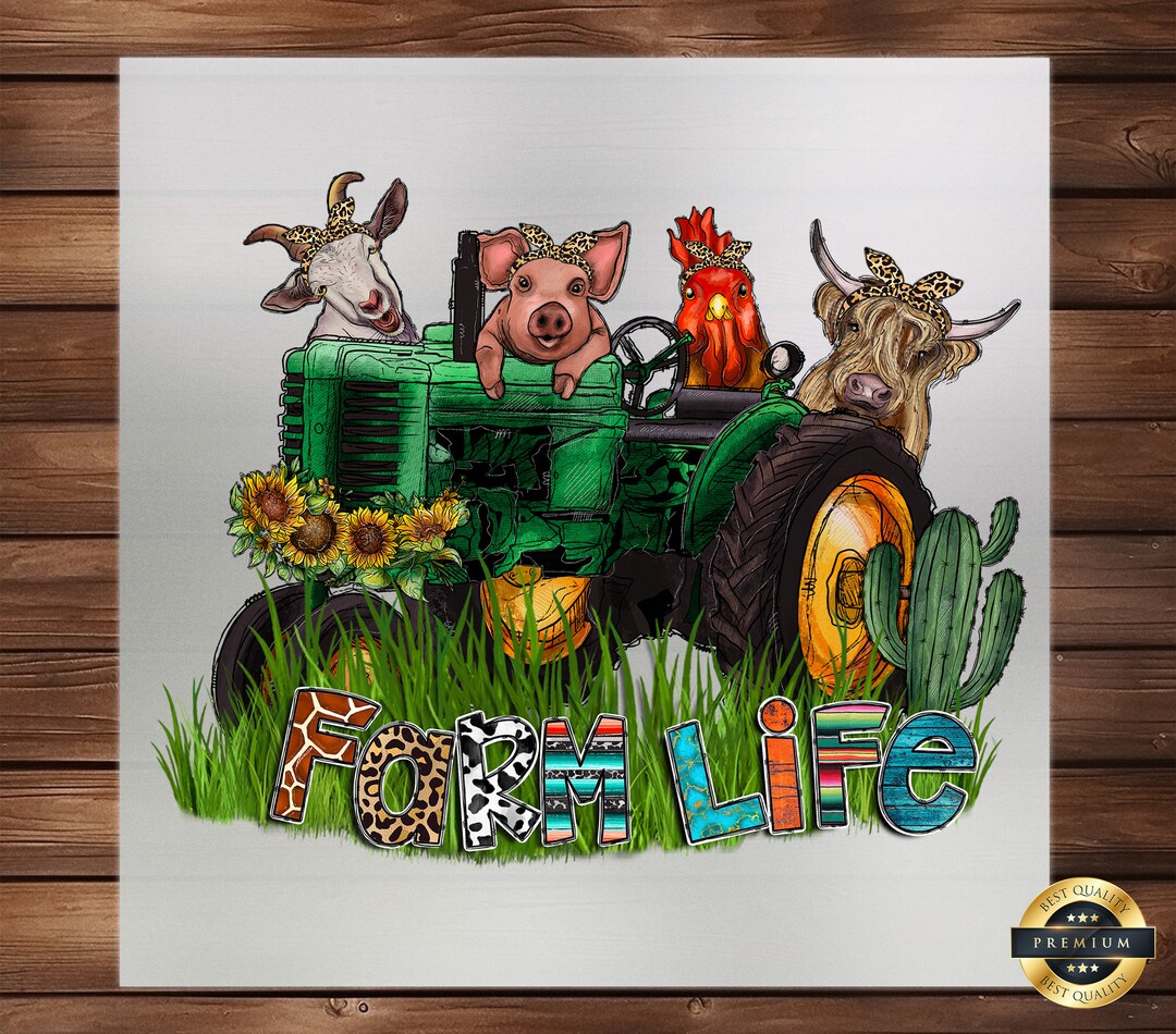 Farm Life Animals DTF Transfer: Rustic Country Charm Print - Etsy