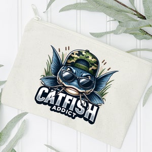 Catfish Addict DTF Transfer, Hilarious Catfishing Design, Fishing Gear ...