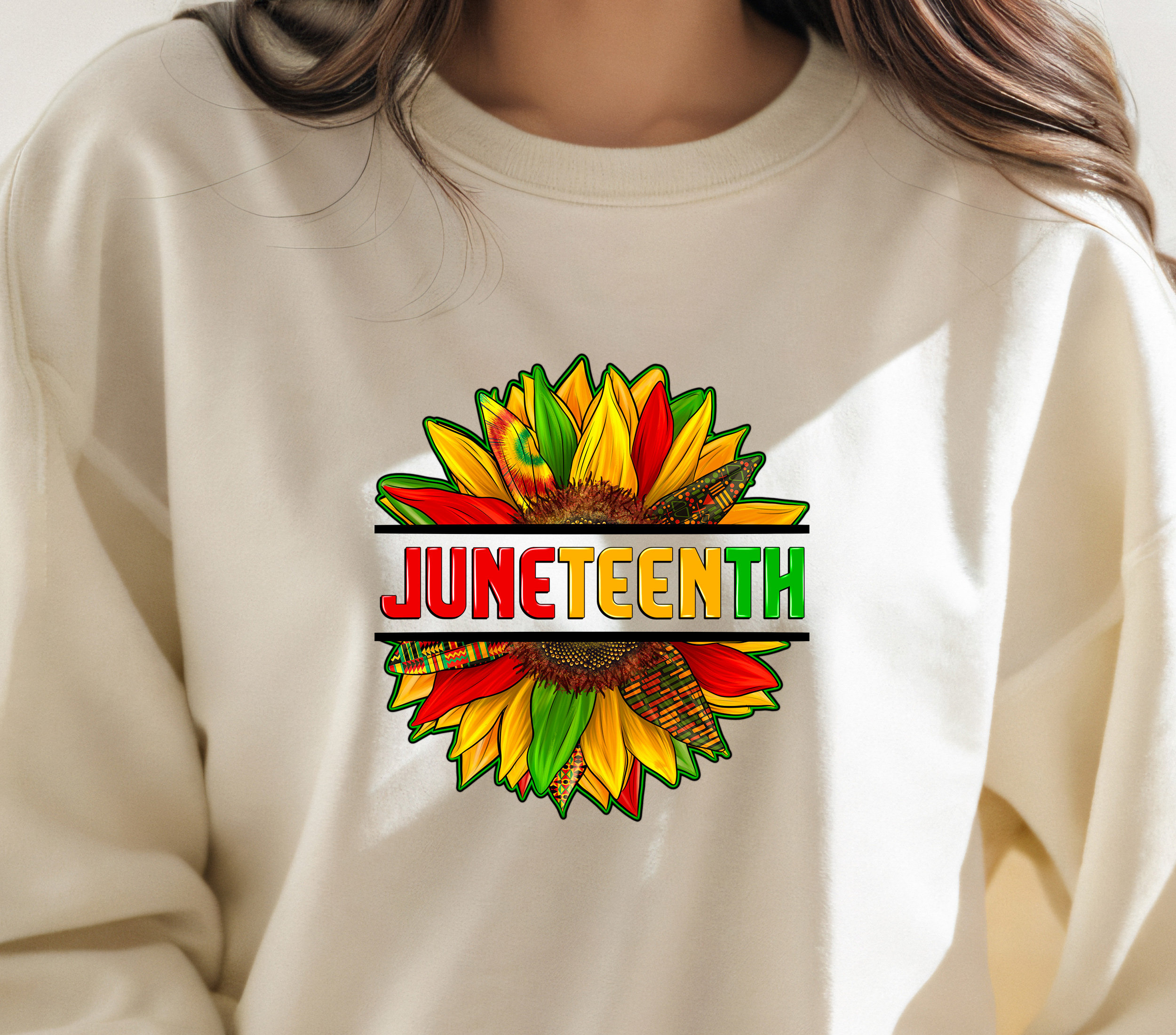 Juneteenth Sunflower DTF Transfer: African American History Design - Etsy