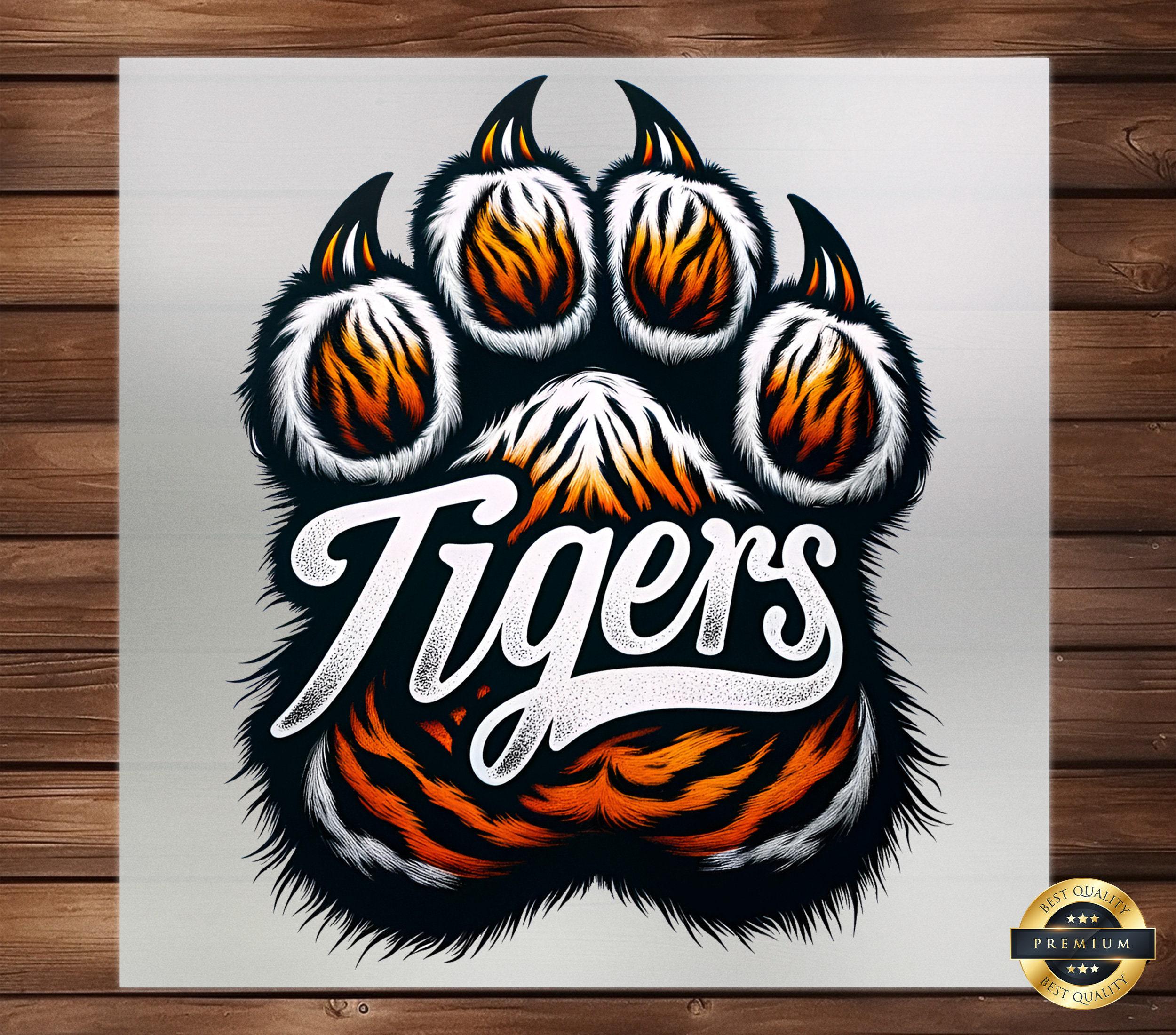 Tigers Mascot & Paw DTF Transfer: School Spirit Sportswear - Etsy