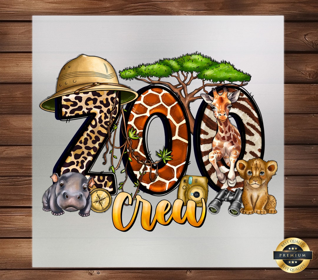 Zoo Crew DTF Transfer, Animal Squad Iron-on Design - Etsy