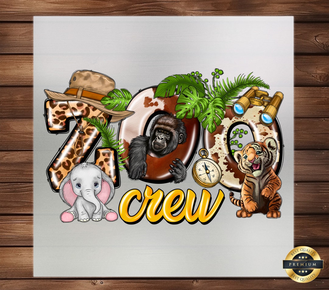 Zoo Crew DTF Transfer: Custom Apparel Iron-on Decal - Etsy