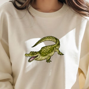 Wild Allure Crocodile DTF Transfer: Hand-drawn Alligator Design ...