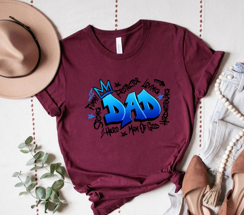 Dad Graffiti DTF Transfer: Urban Father's Day Iron-on Decal - Etsy