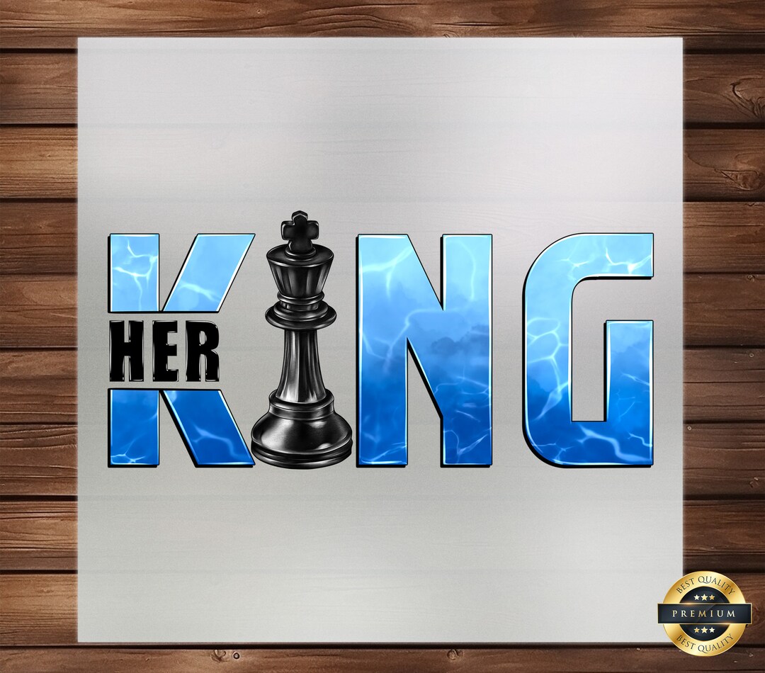 Her King DTF Transfer: Romantic Iron-on Apparel Design - Etsy