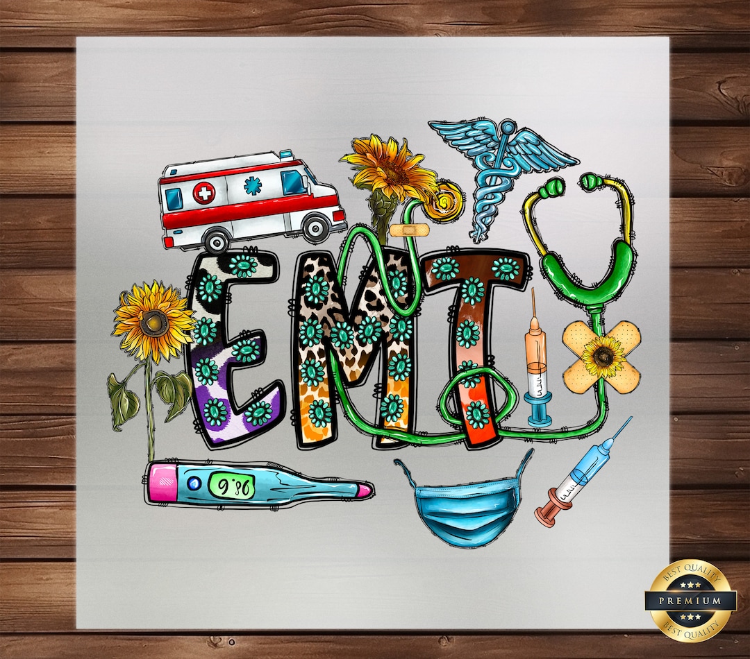 Fun EMT Design DTF Transfer: Ready to Press Iron-on Decal - Etsy