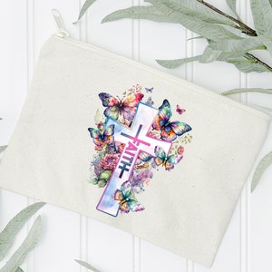 Faith Cross DTF Transfer: Elegant Christian Apparel Emblem - Etsy