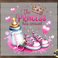 Princess Baby Girl DTF Transfer: Pink Baby Shower Print - Etsy
