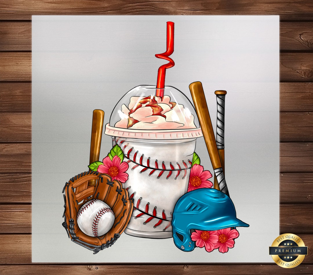 Baseball Frappe Coffee DTF Transfer, Unique Blend of Sports and ...