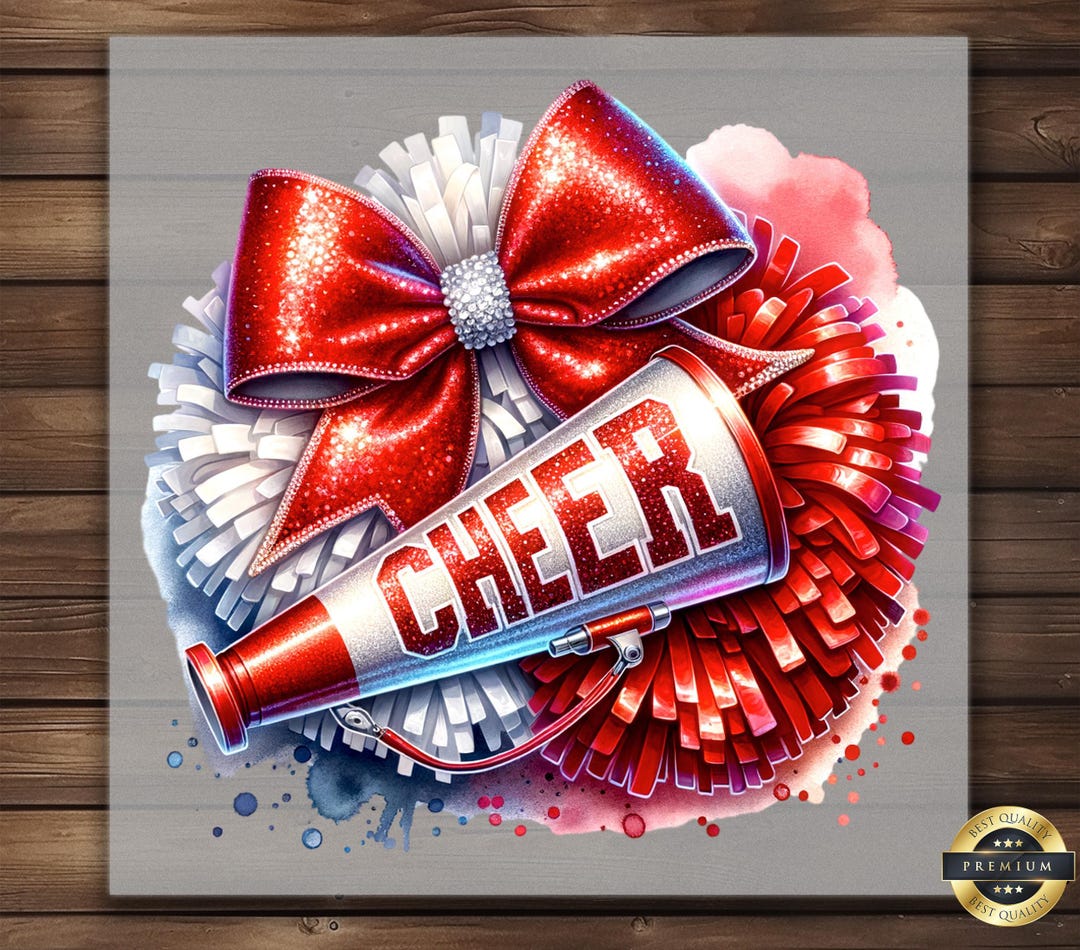 Cheer Megaphone Bow DTF Transfer Game Day Cheerleading Shirt Design - Etsy
