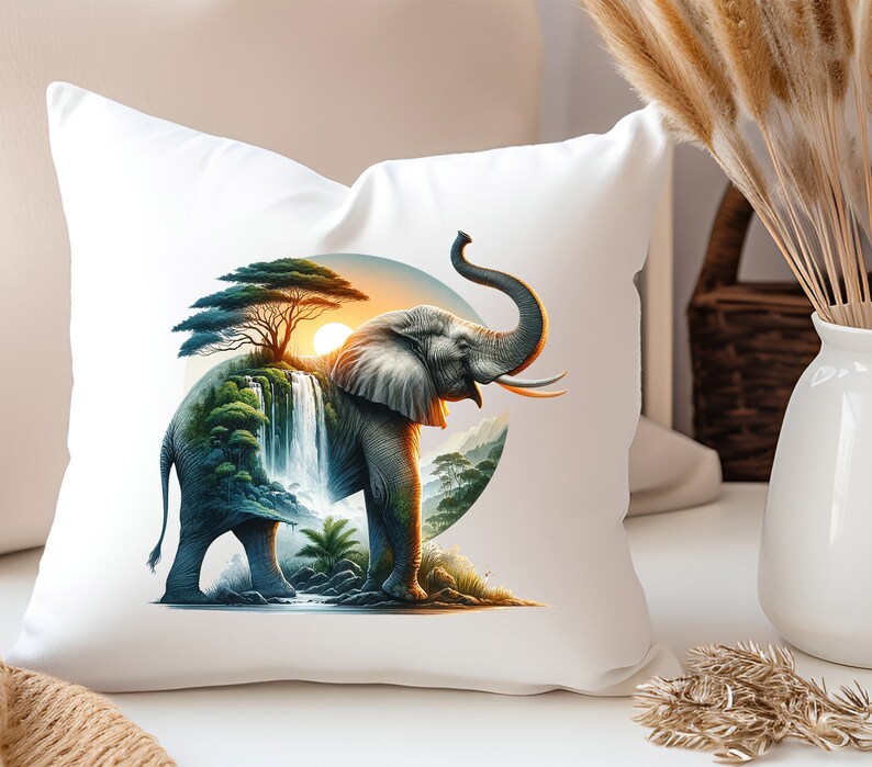 Elephant Clipart DTF Transfer: Adorable Apparel Designs, Ready to Press ...