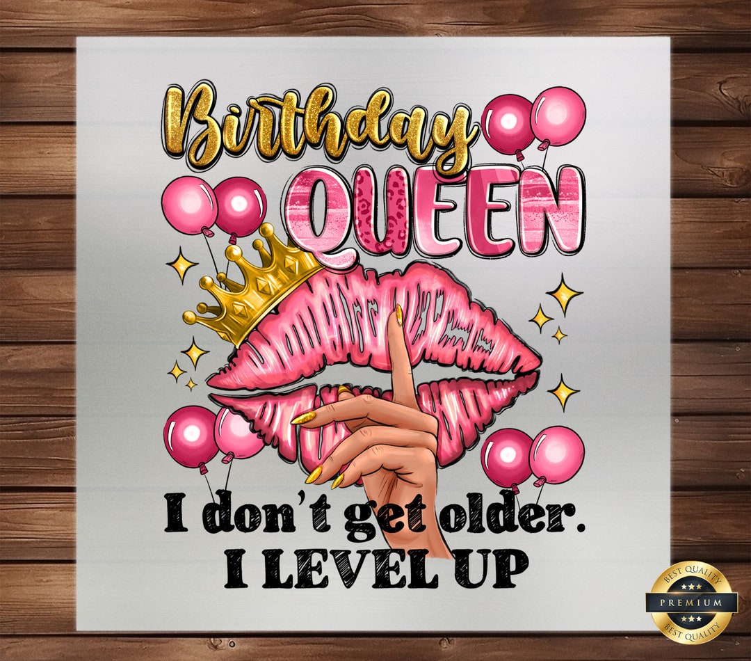 Birthday Queen I Don't Get Older I Level up DTF Transfer, Fun Birthday ...
