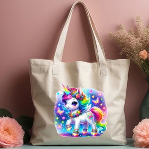 Baby Unicorn DTF Transfer, Adorable Design, High-quality, Easy Application, Ready to Press ...