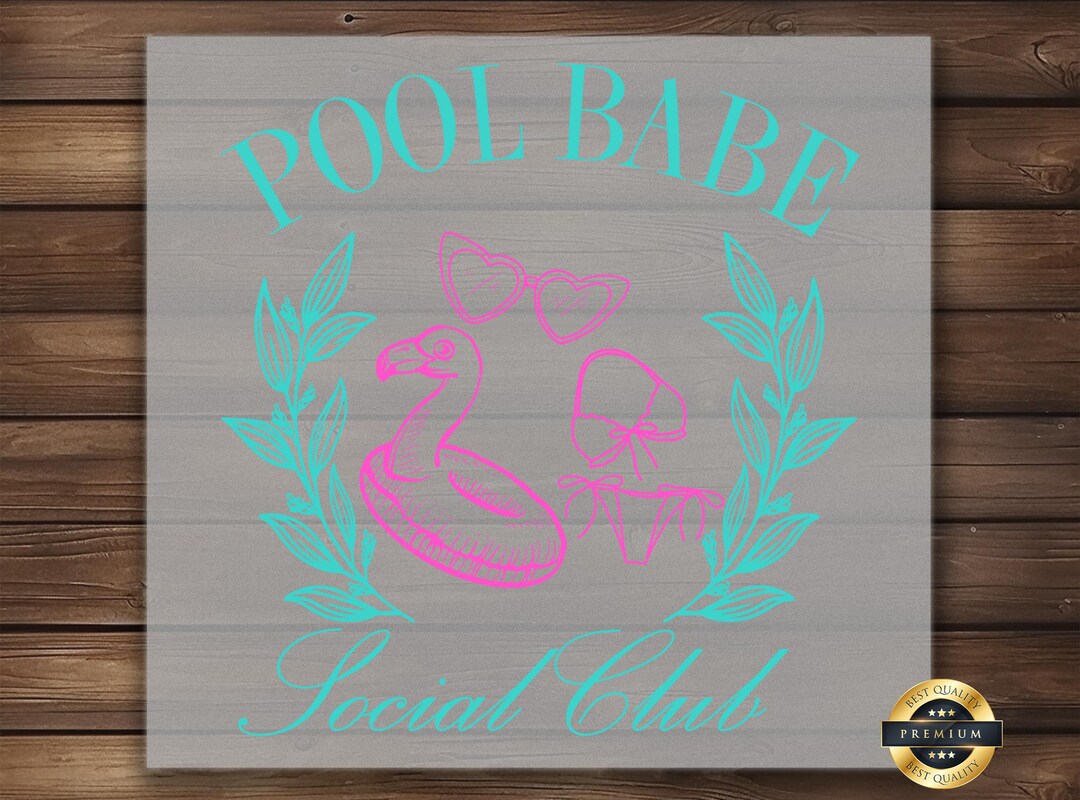 Pool Babe DTF Transfer, Social Club Summer Print, Fun Bikini Shirt ...