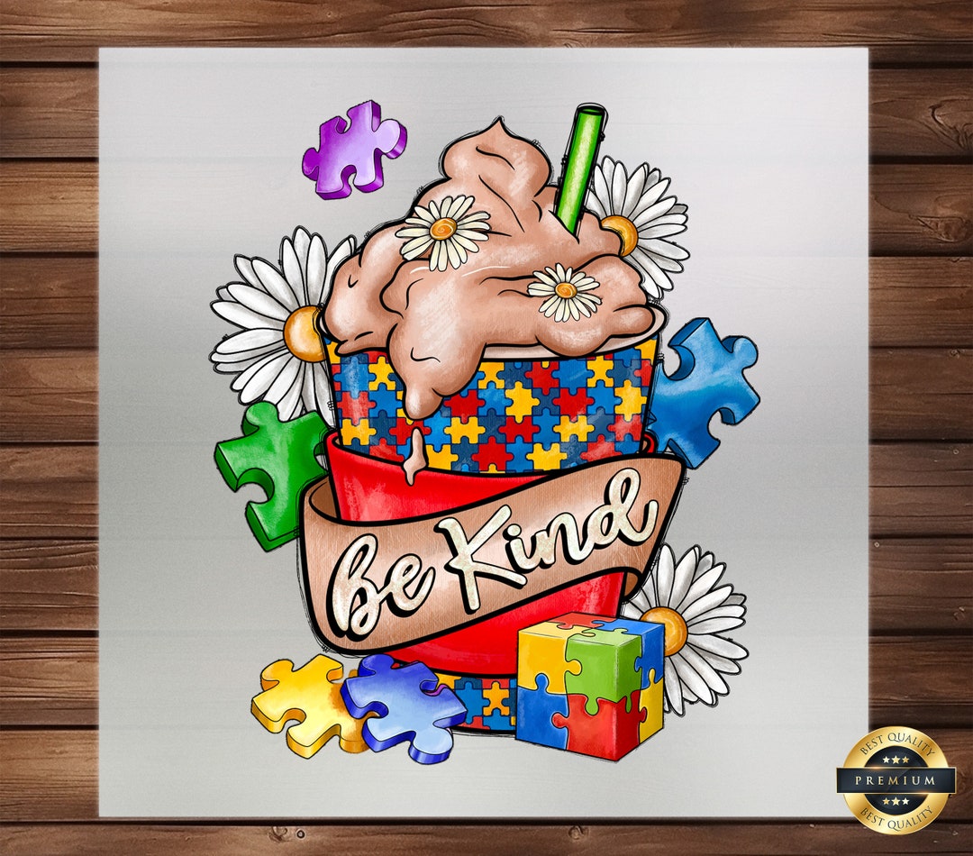 Autism Awareness Day Coffee Cups DTF Transfer, Stylish Design for ...
