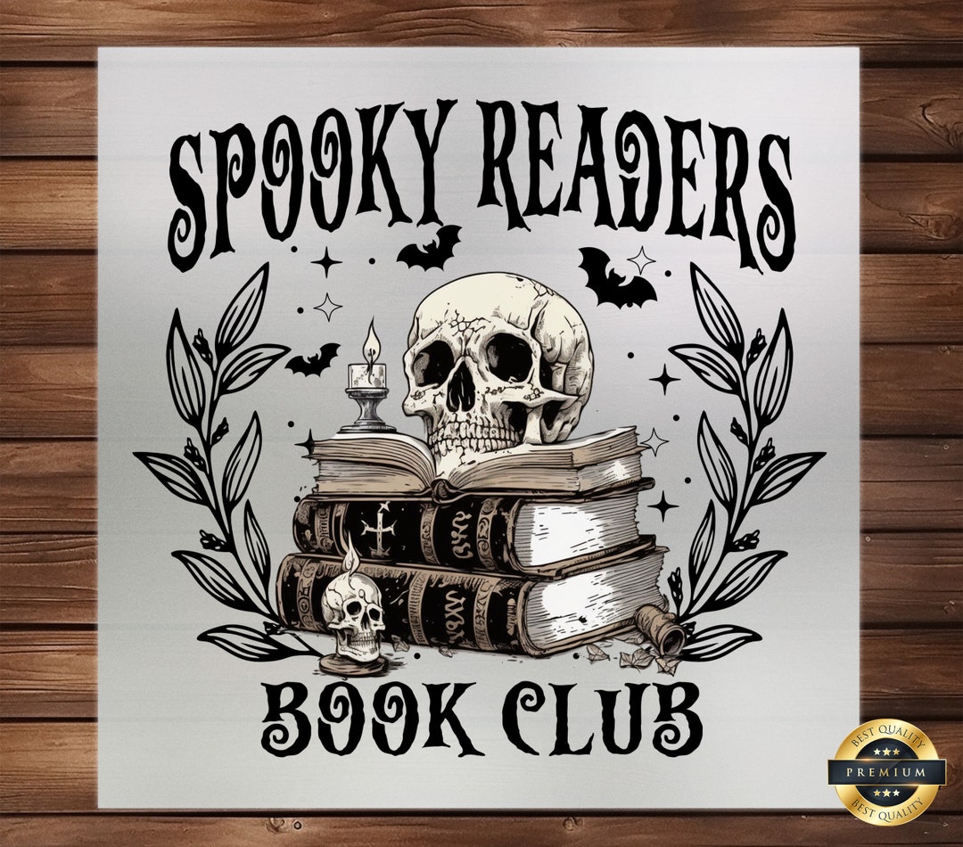Spooky Readers Book Club DTF Transfer, Halloween Design, Iron on Decal ...