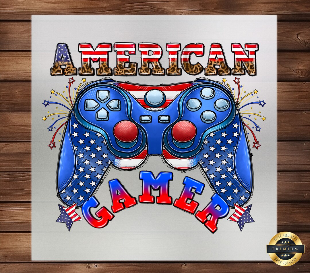 American Gamer DTF Transfer: 4th of July Patriotic Iron-on Decal - Etsy