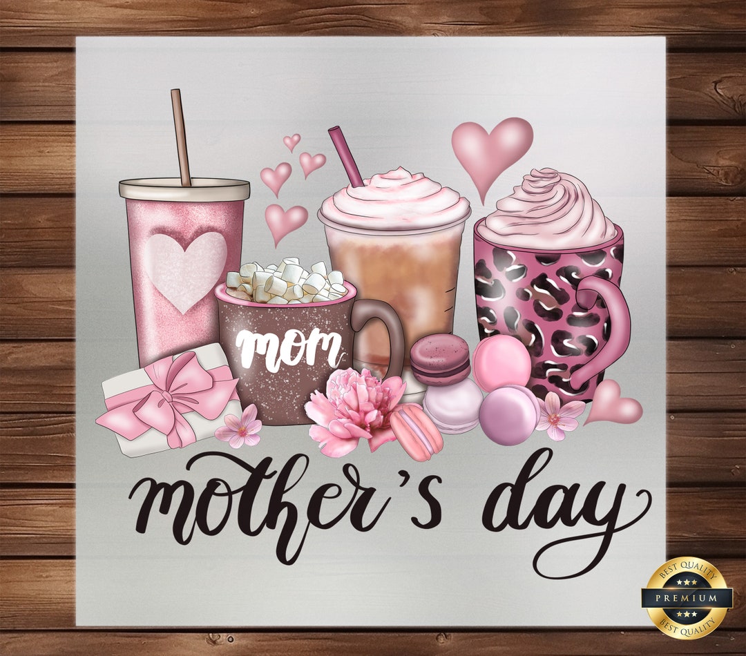 Mother's Day Coffee Cups DTF Transfer: Heartfelt Design - Etsy