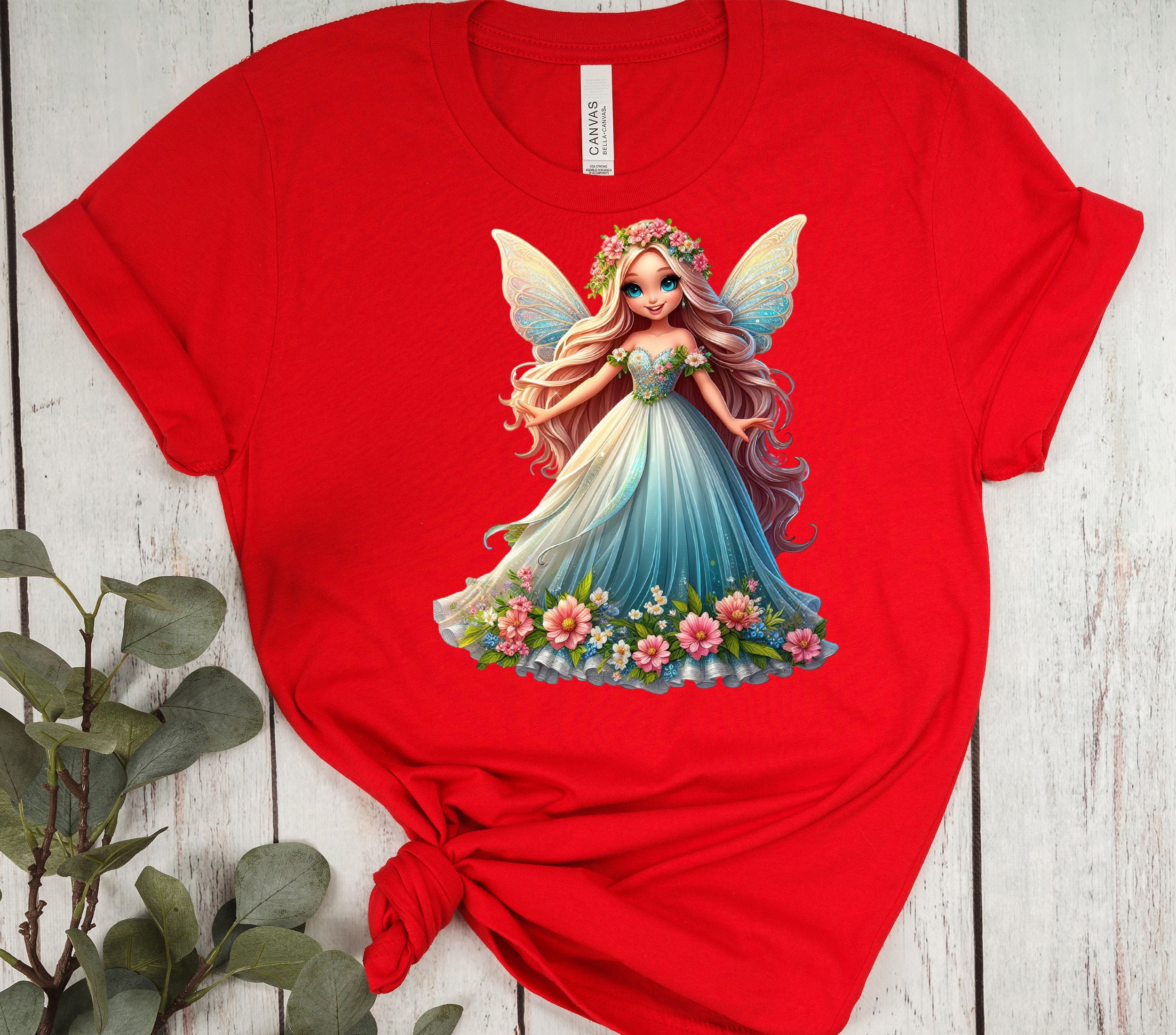 Baby Spring Fairy Clipart DTF Transfer: Enchanting Kids Apparel Design ...
