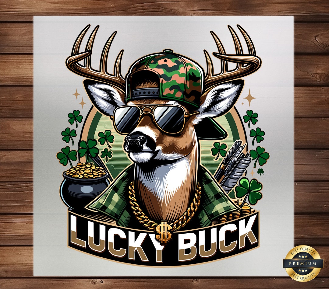 Lucky Buck DTF Transfer, Kids St. Patrick's Day Design, Perfect for ...