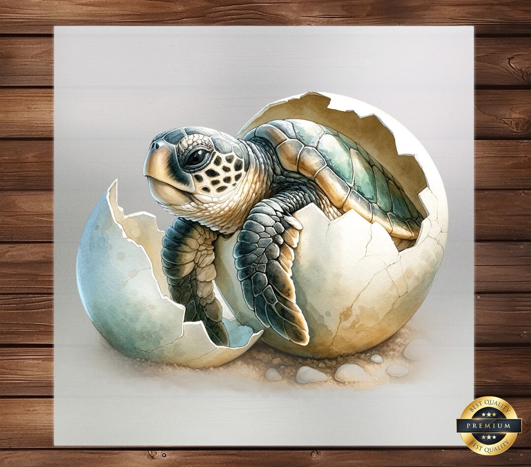Baby Turtle DTF Transfer: Adorable Aquatic Apparel Design - Etsy