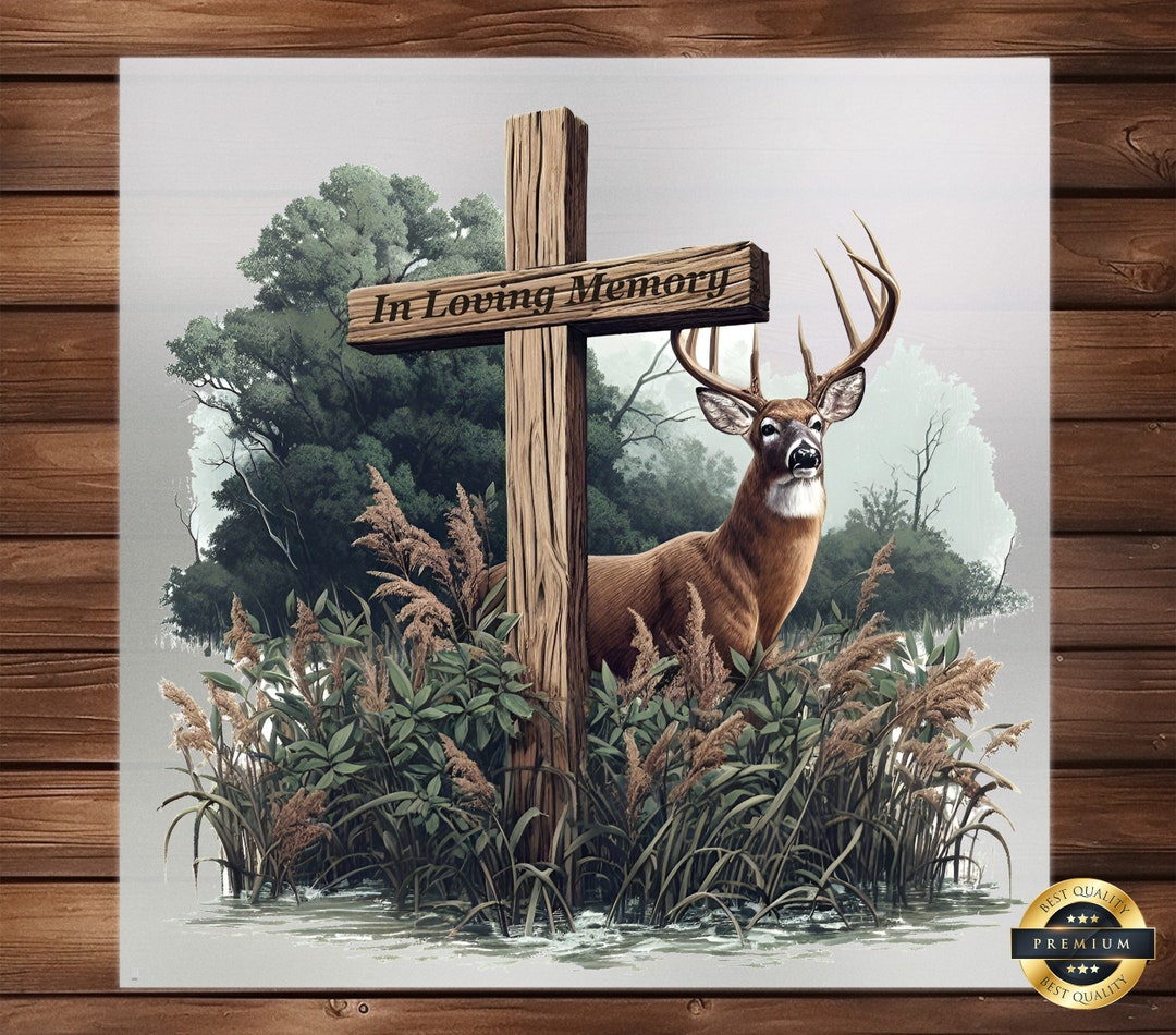 Deer Hunting Memorial DTF Transfer: Outdoorsman Tribute, Easy Iron-on ...