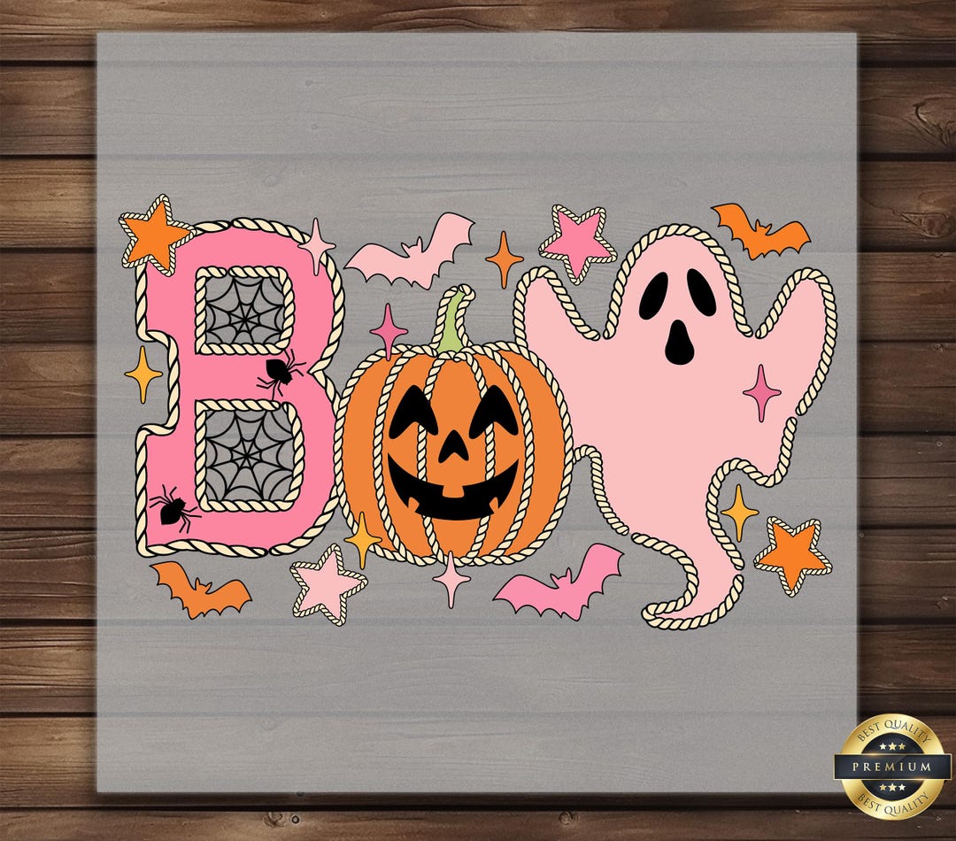 Boo DTF Transfer, Cute Iron-on Design for Halloween Apparel, Perfect ...
