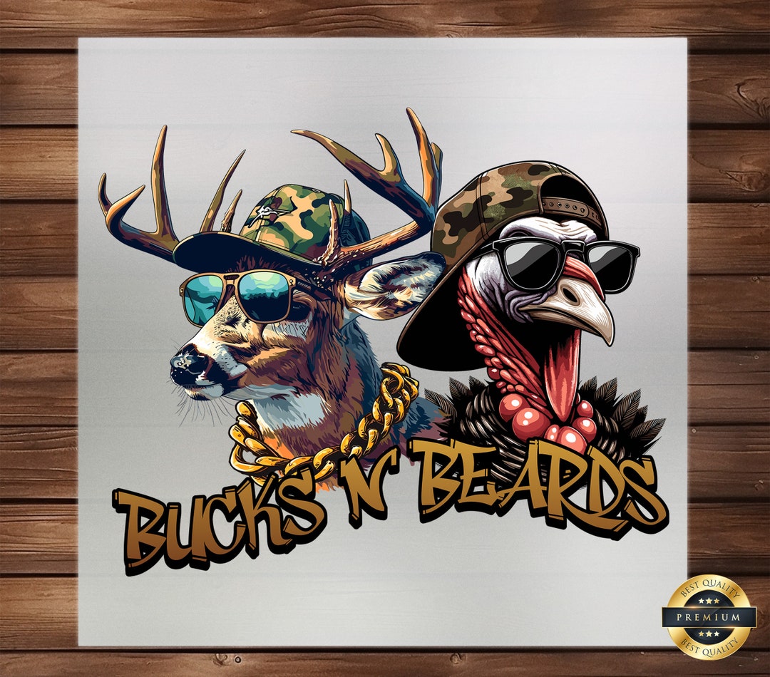 Bucks and Beards DTF Transfer: Deer Hunting Apparel - Etsy