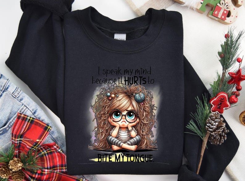 Speak My Mind DTF Transfer: Funny Sarcastic Girl Print, DIY Shirt Art ...