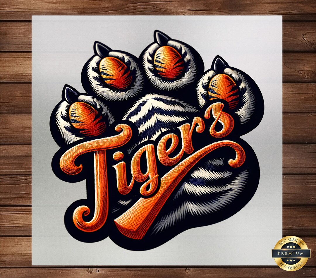 3D Tiger Mascot DTF Transfer, Dynamic Design for Apparel, Perfect for ...