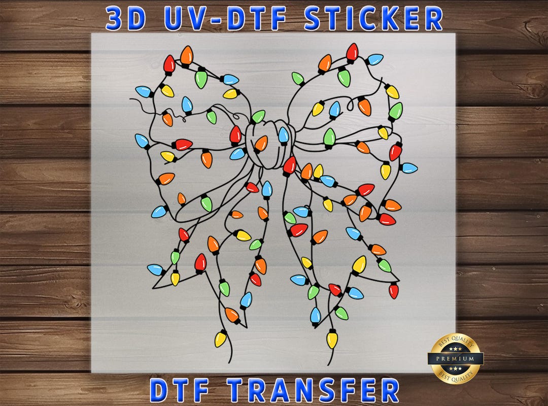 Christmas Lights DTF Transfer: Festive Holiday String Light Design - Etsy