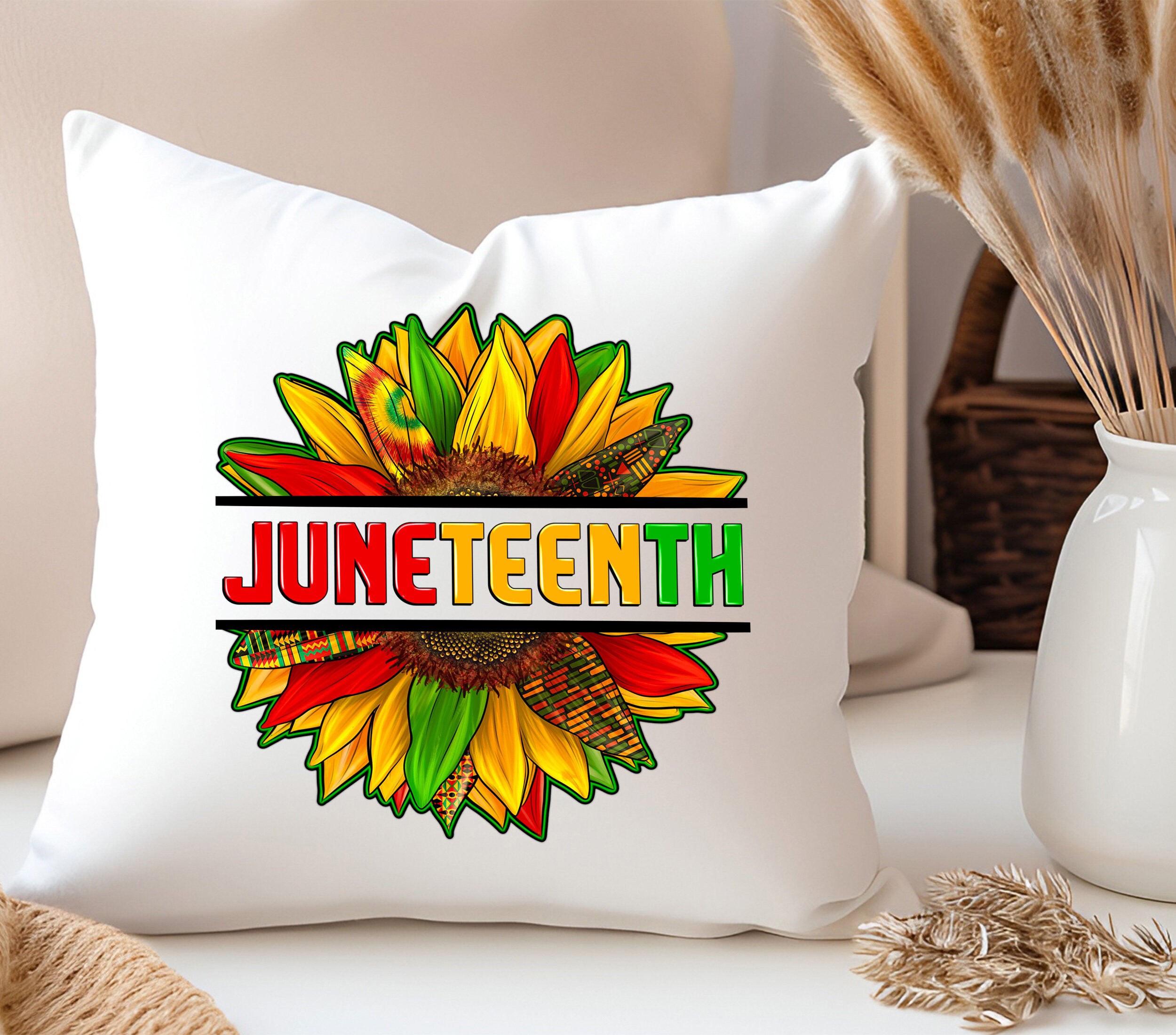 Juneteenth Sunflower DTF Transfer: African American History Design - Etsy