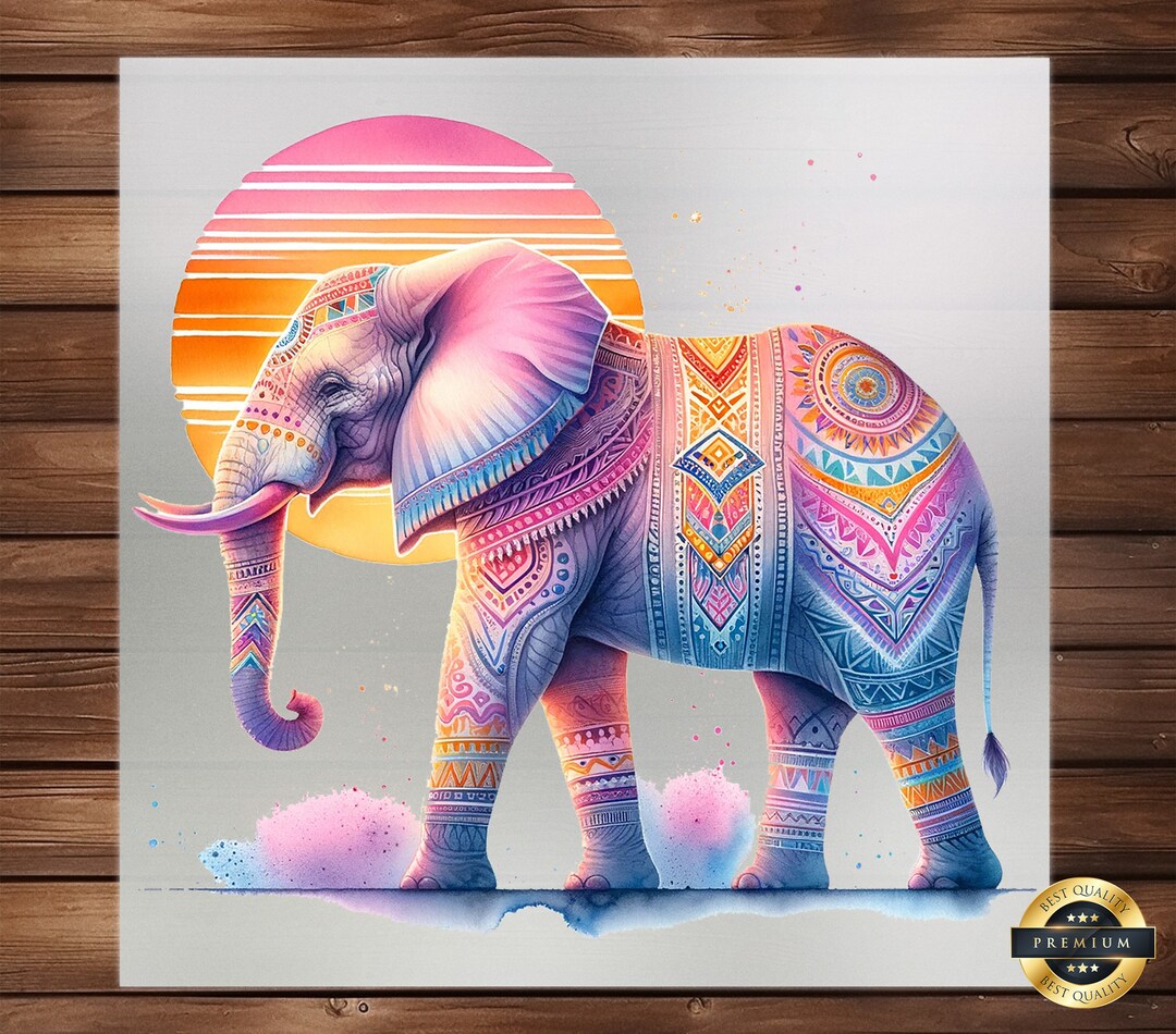 Elephant Clipart DTF Transfer: Custom Apparel Designs - Etsy