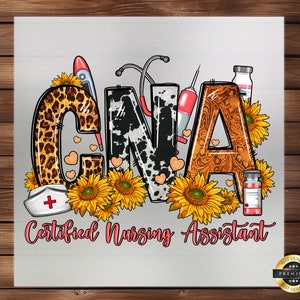 CNA Certified Nursing Assistant DTF Transfer: Apparel Design - Etsy