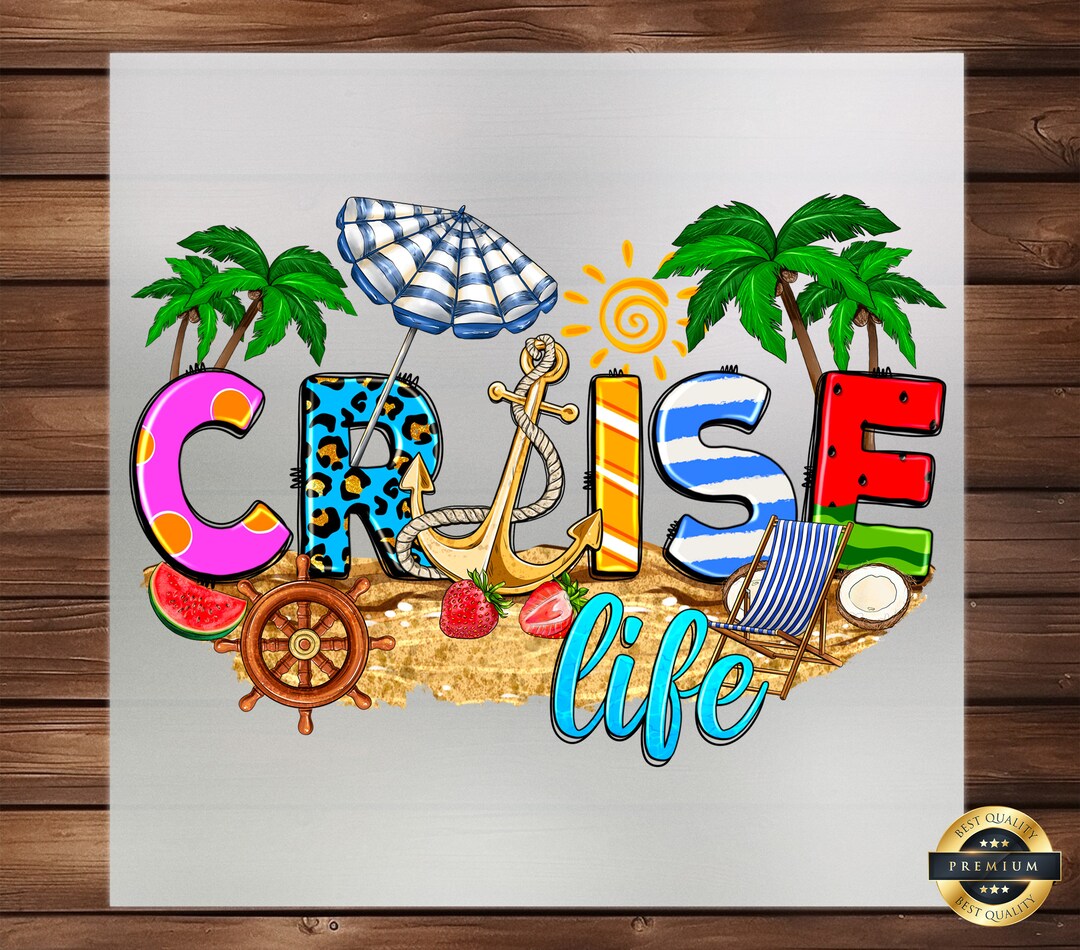Cruise Life DTF Transfer: Nautical Vacation Design - Etsy