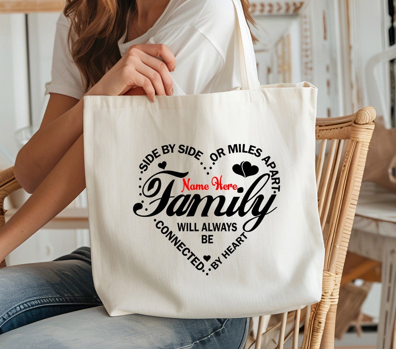 Custom Family Heart DTF Transfer: Personalized Iron-on Decal - Etsy
