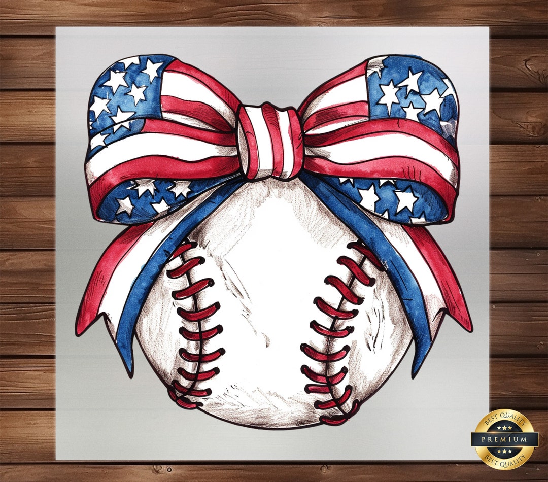 USA Flag Baseball DTF Transfer: Patriotic Heat Transfer - Etsy