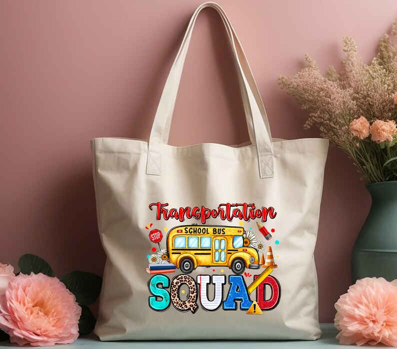 School Bus Transportation Squad DTF Transfer: Team Apparel Design - Etsy