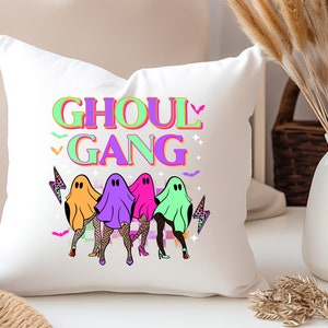 Retro Halloween DTF Transfer, Ghoul Gang Design, Vintage Halloween Vibes, Easy Application for ...