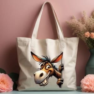 Funny Donkey DTF Transfer, Hilarious Farm Animal Print, Goofy Mule Art ...