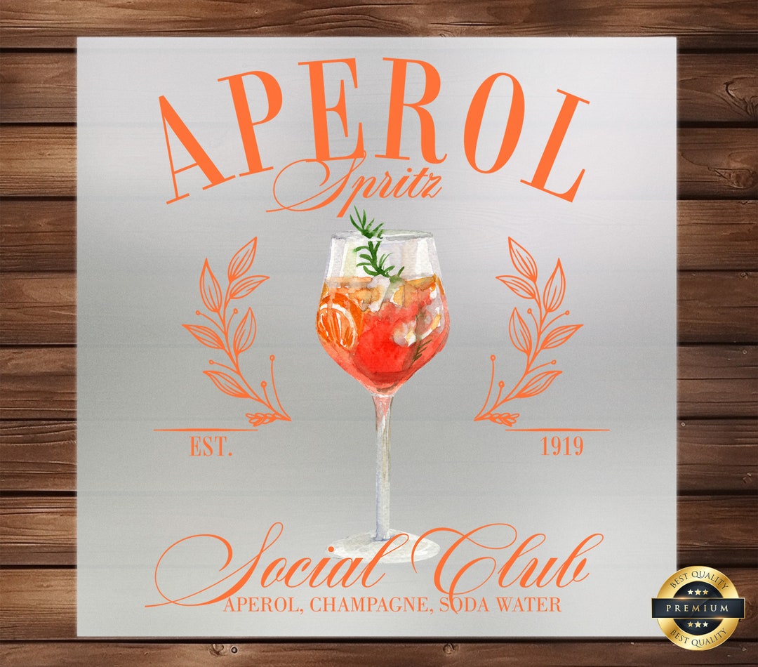 Aperol Spritz Club DTF Transfer: Vibrant Cocktail Apparel Design - Etsy