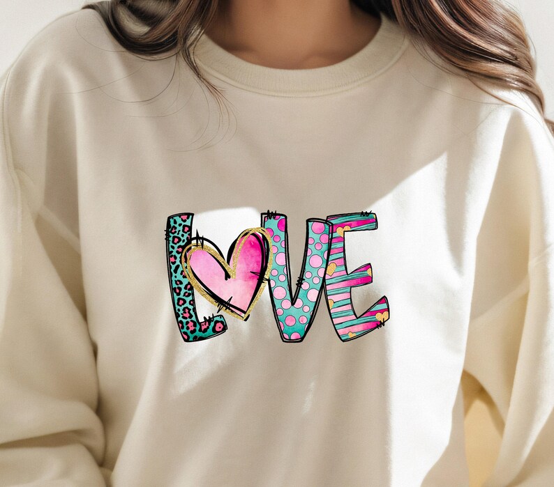 Valentine's Day Love DTF Transfer: Romantic Design - Etsy