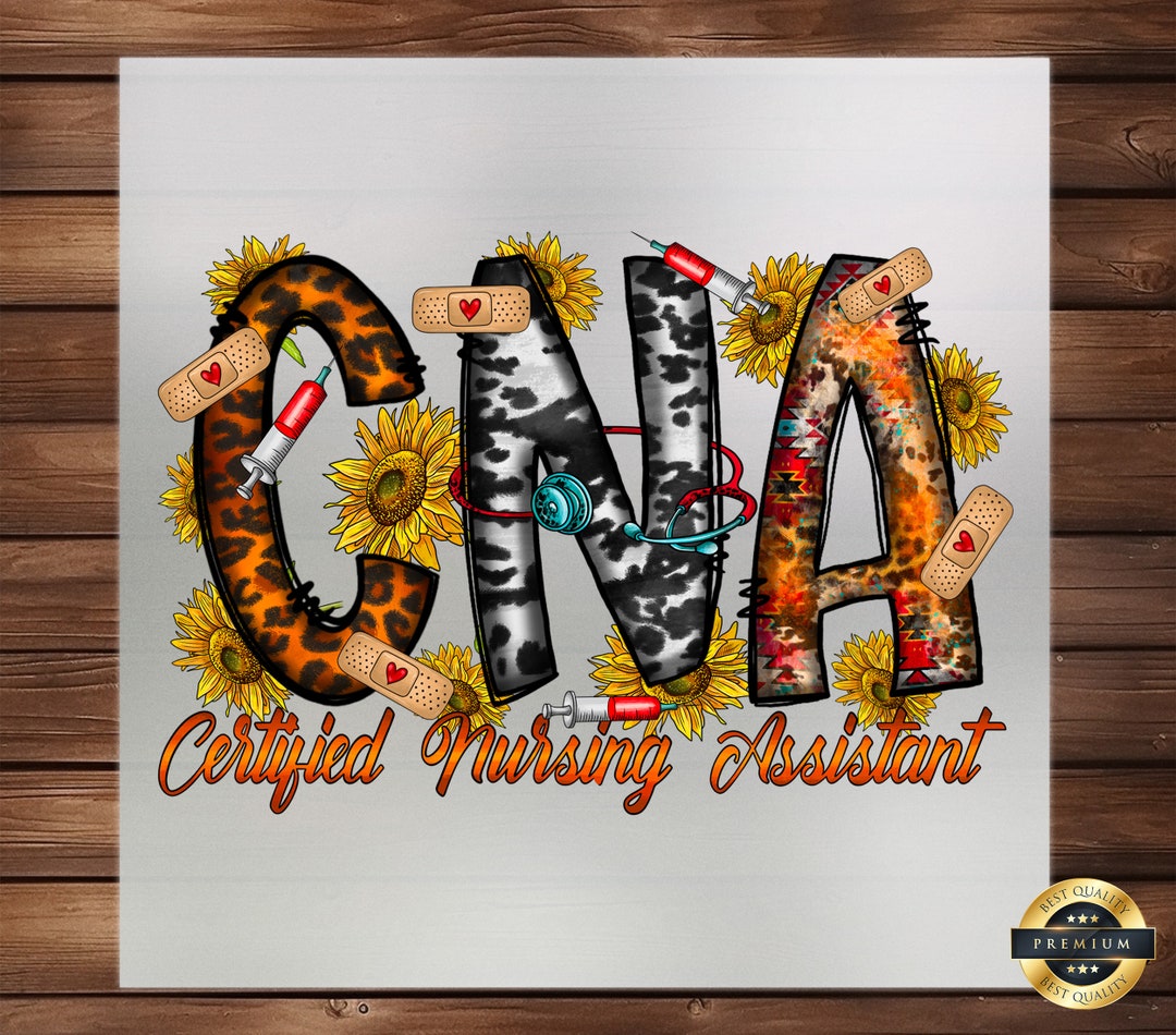 Chic Leopard Print Certified Nursing Assistant (CNA) DTF Transfer ...