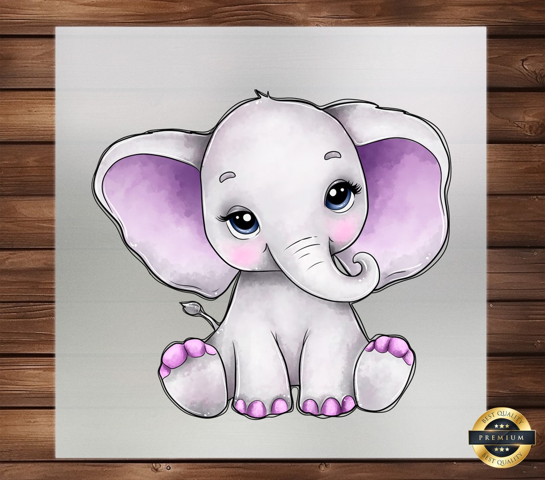 Baby, Cute Elephant DTF Transfer - Adorable Elephant Design - High ...