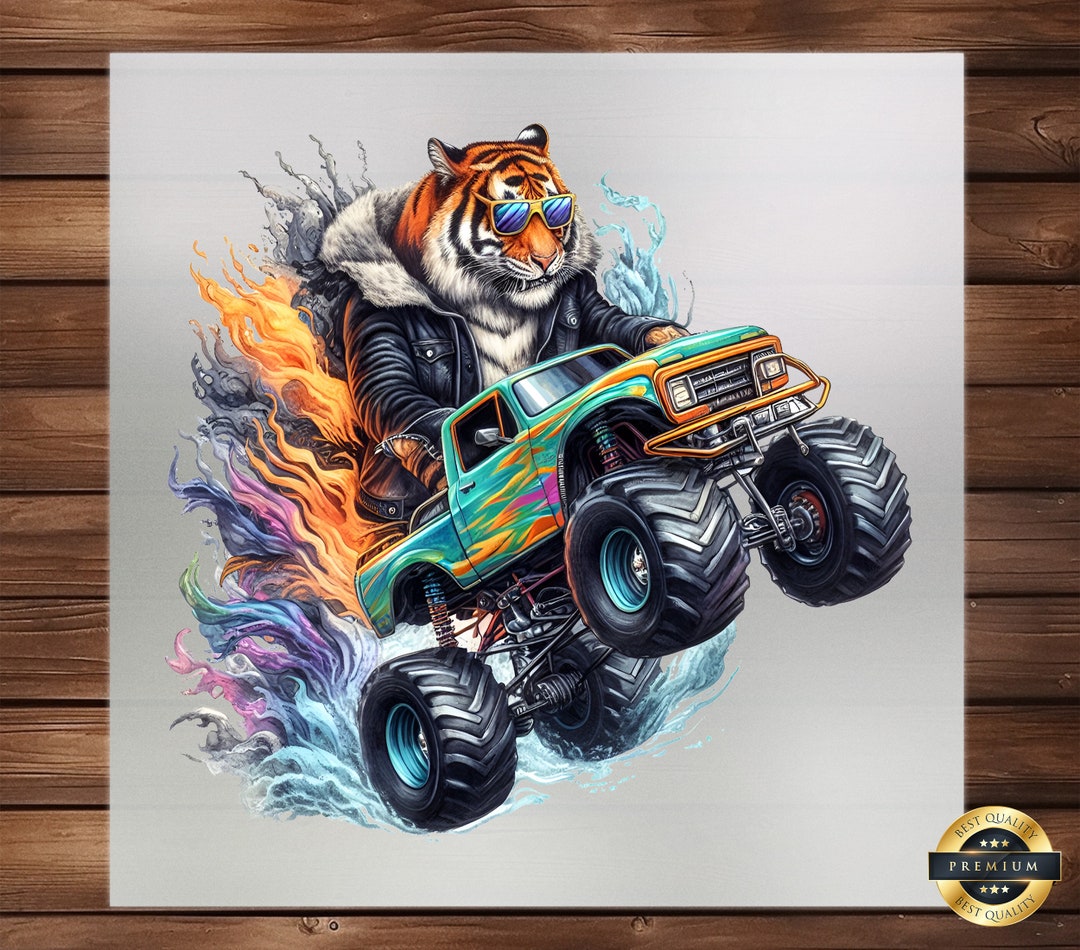 Cool Kids Tiger Monster DTF Transfer, Unleash Imagination, Vibrant ...