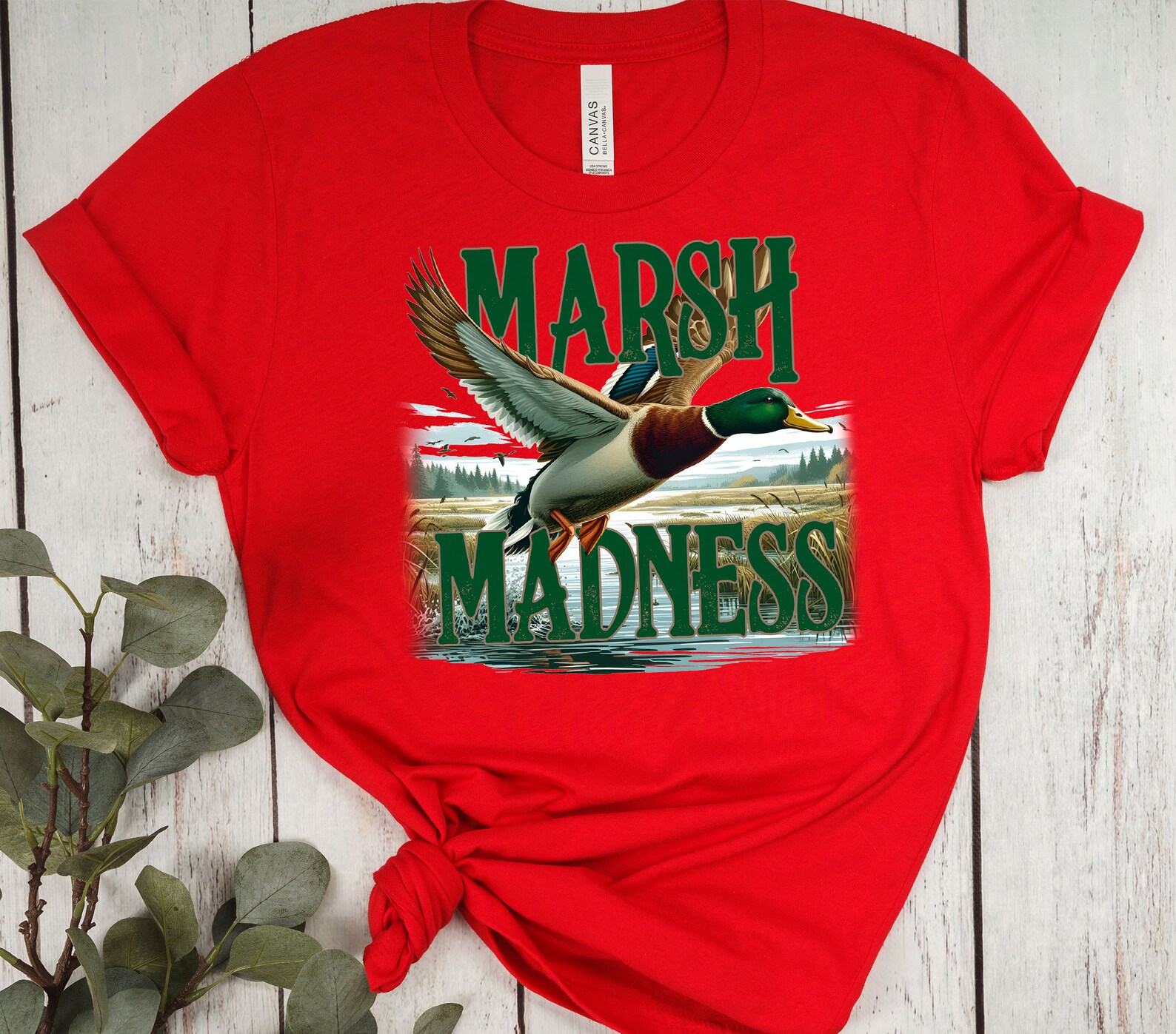 Marsh Madness Duck Hunting DTF Transfer: Wetland Scene Graphic - Etsy