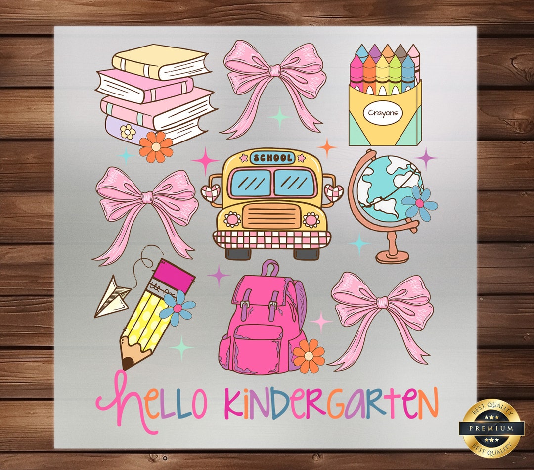 Hello Back to School Coquette DTF Transfer, Ready to Press, Iron on ...