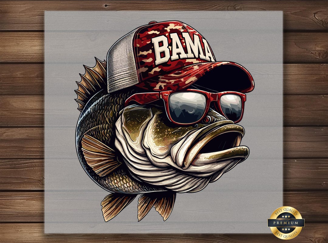 Bass Fishing DTF Transfer - Fun Retro Fisherman Art for DIY Shirts - Etsy